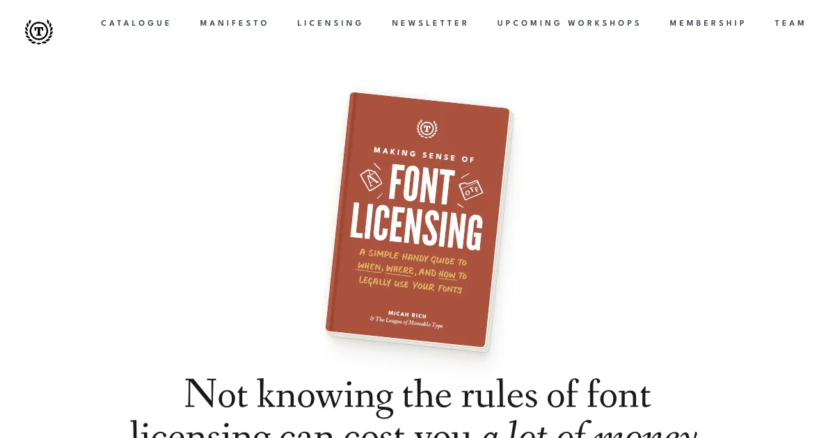 Making Sense of Font Licensing | The League of Moveable Type