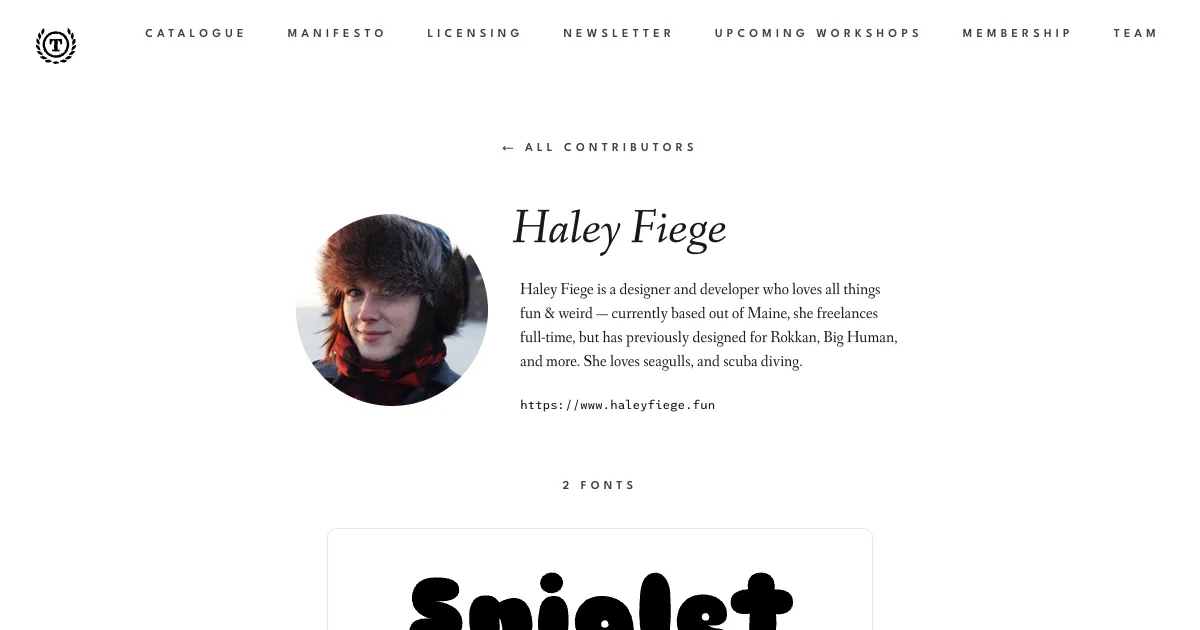 Haley Fiege | The League of Moveable Type