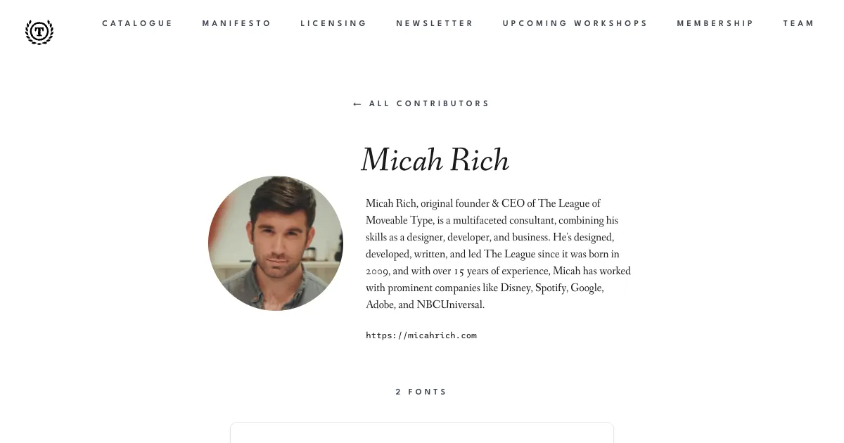 Micah Rich | The League of Moveable Type
